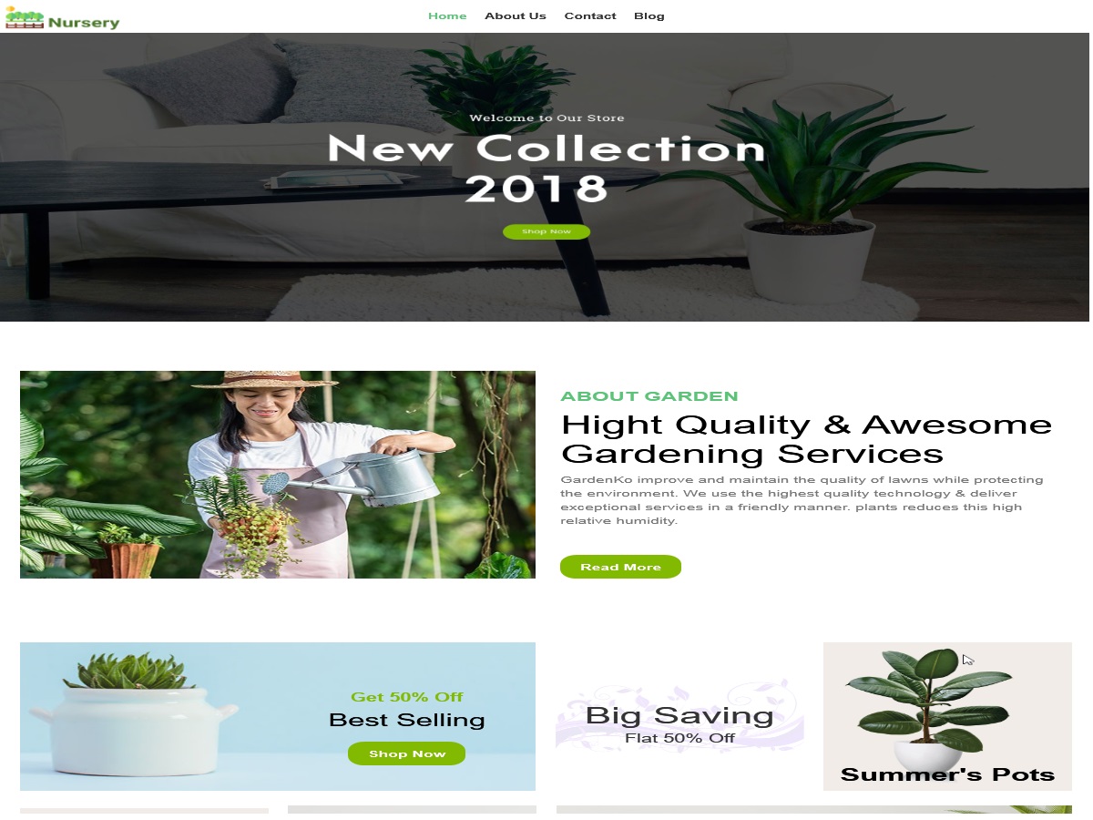 Nursery Plants WordPress Theme - TemplateToaster