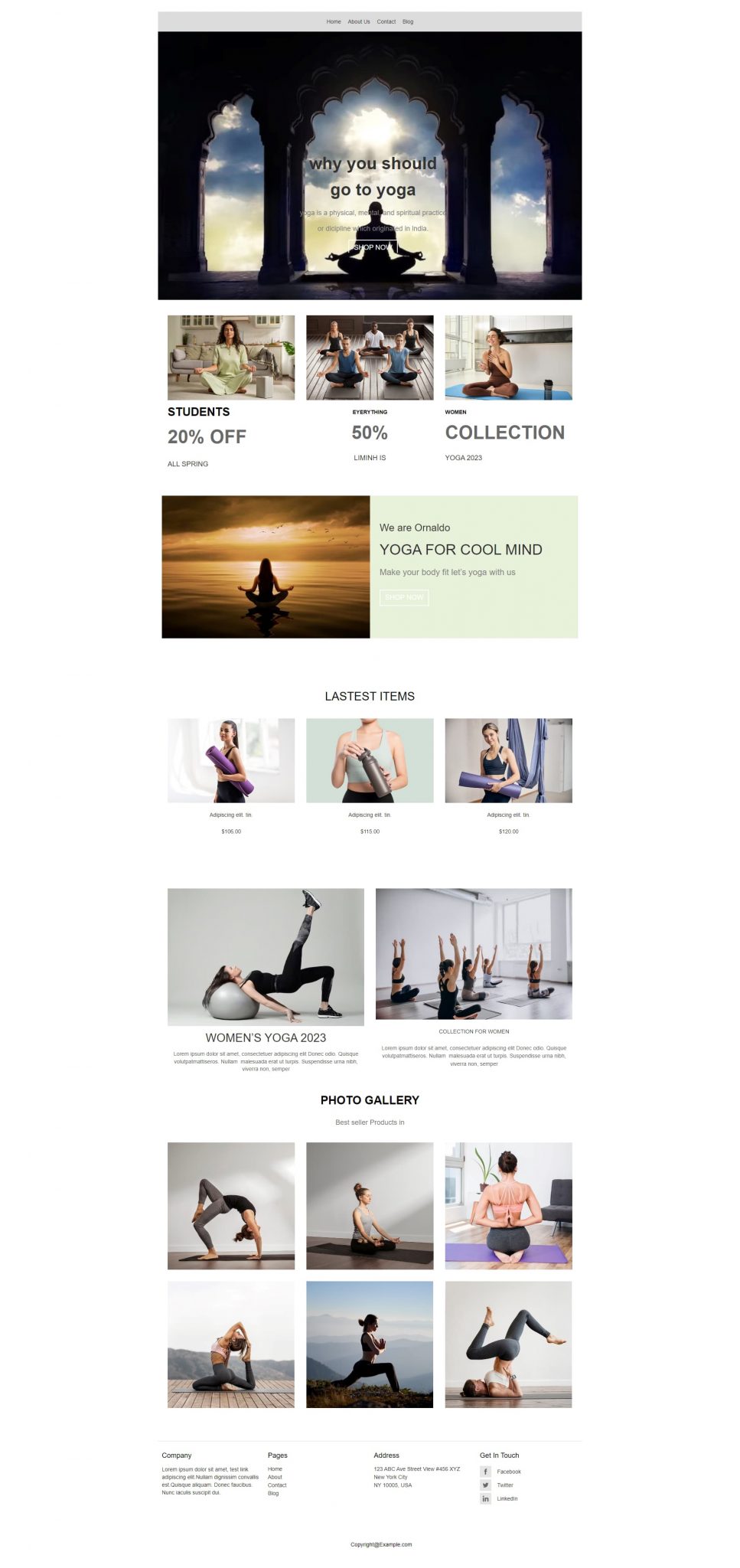 YOGASANA Yoga WordPress Theme - TemplateToaster